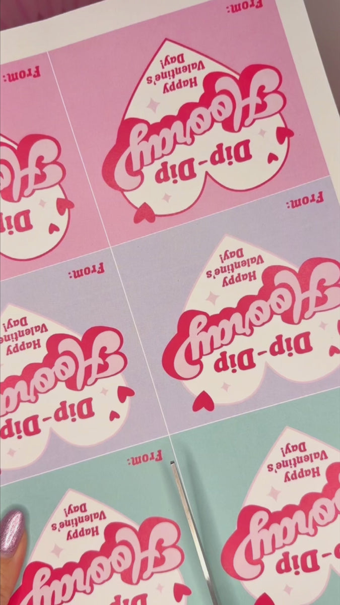 Fun Dip Candy Printable Classroom School Valentines for Kids, Dip Dip ...