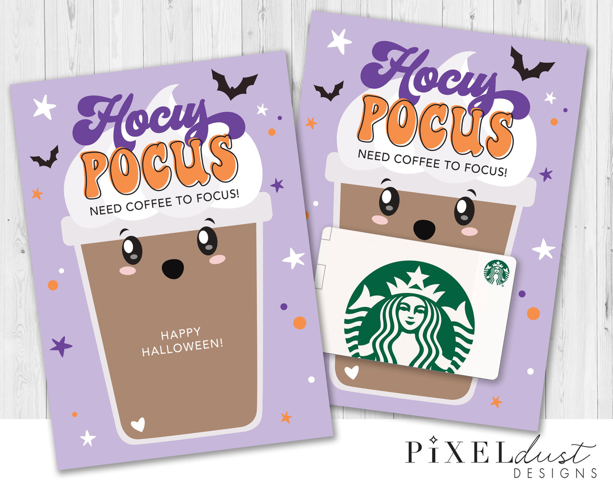 Hocus Pocus Halloween Coffee Gift Card Holder – Pixeldust Designs