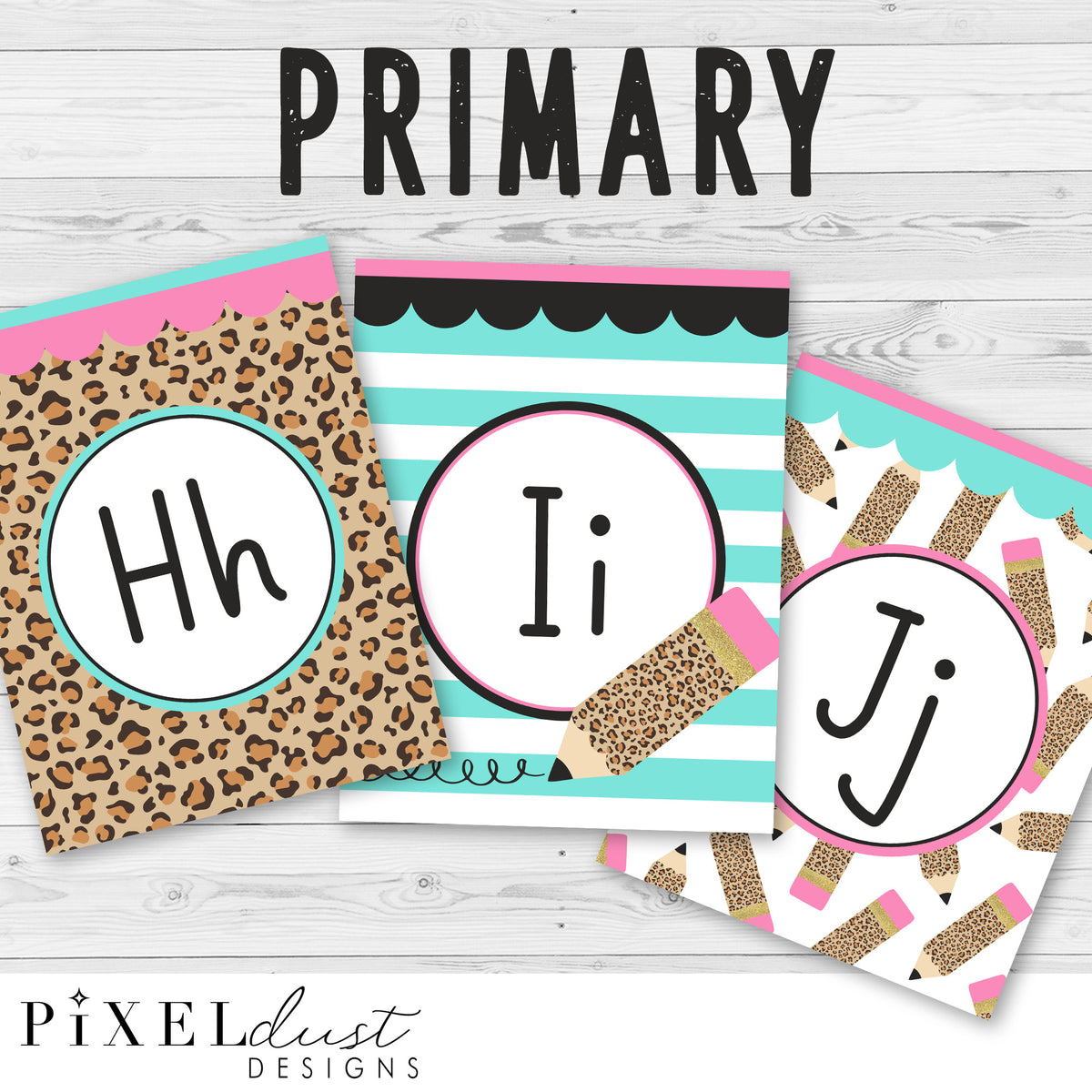 Leopard Print Alphabet Posters – Pixeldust Designs