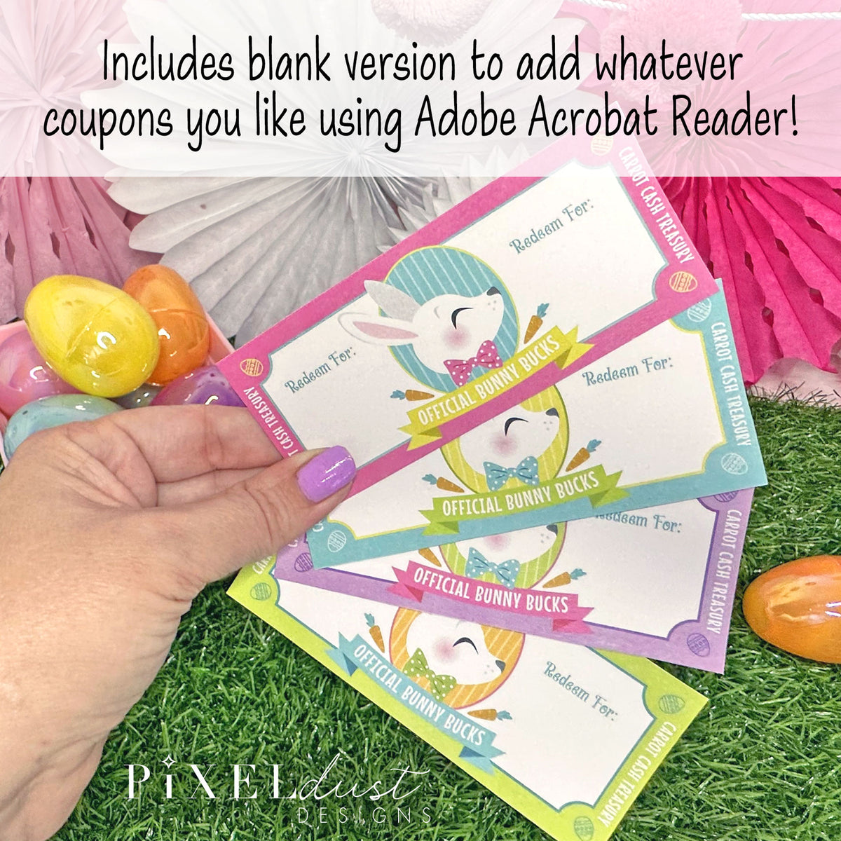Bunny Bucks Easter Egg Coupons / Easter Basket Coupon Tokens ...