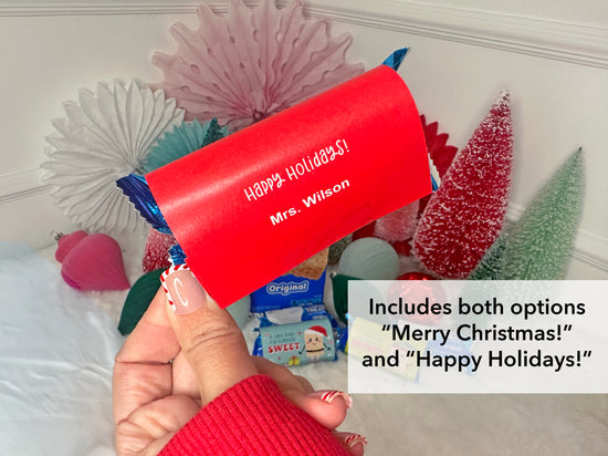 Christmas Rice Krispie Treats Printable Wrappers / Cards, Holiday Class ...