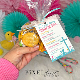 The Easter Story Snack Mix Printable Gift Tag and Bag Topper, Easter ...