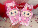 Cute Monster Bunny Printable Valentine Treat Holder Cards for Kids ...