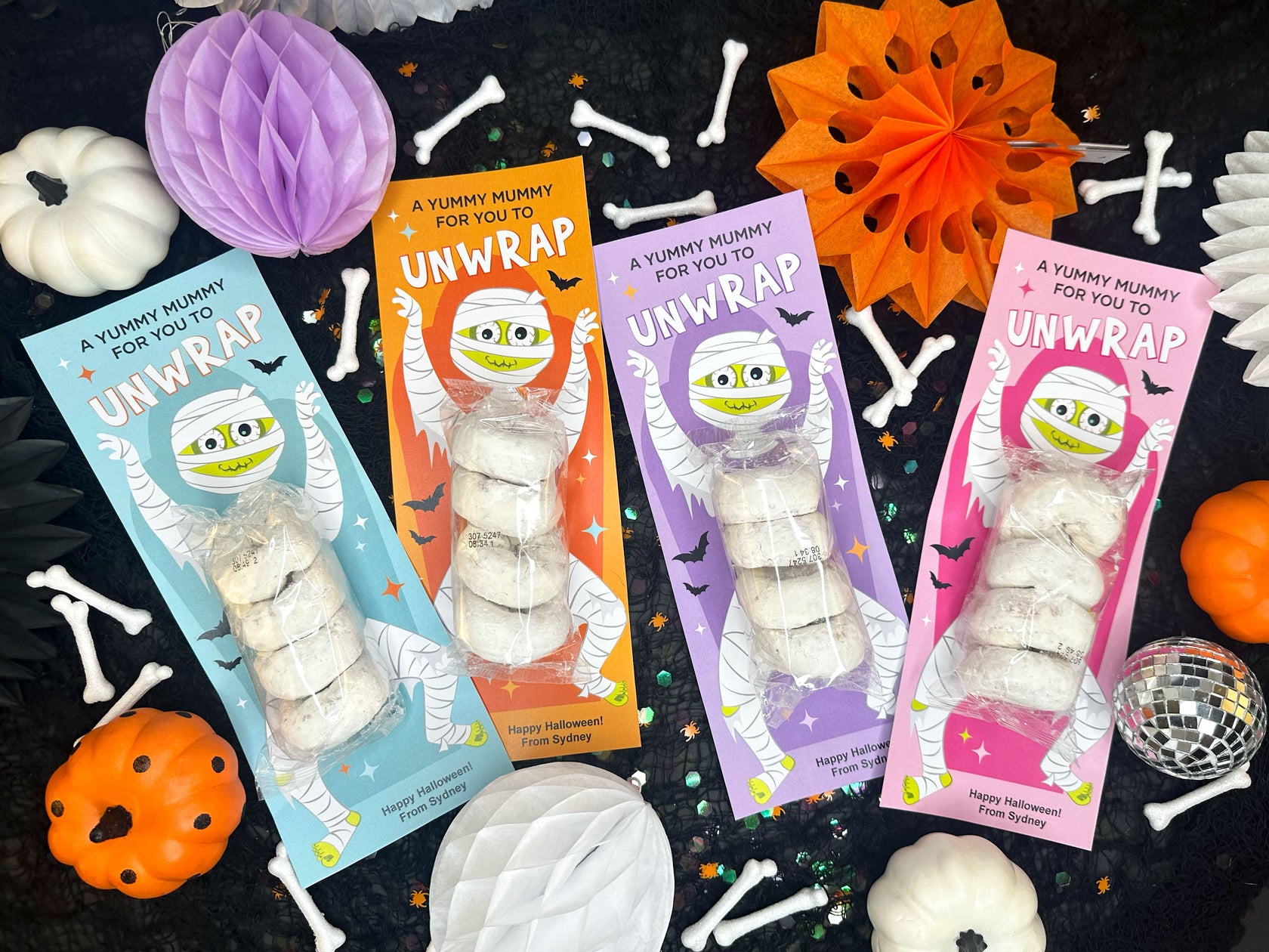 Yummy Mummy Donut Printable Halloween Treat Cards for Kids – Pixeldust ...