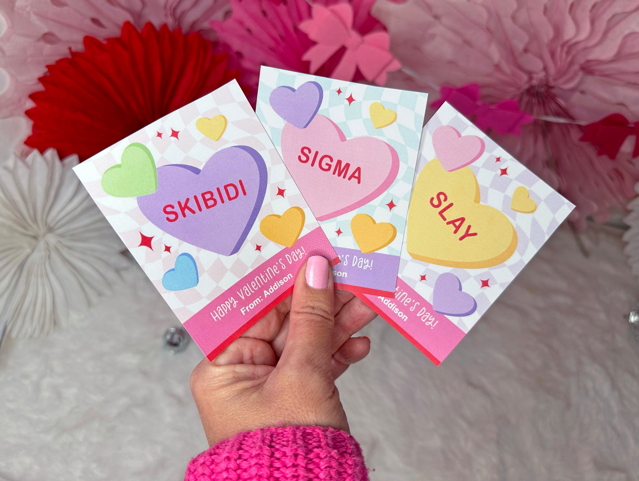 Printable Teen Slang Conversation Hearts Valentine Cards, Gen Alpha ...