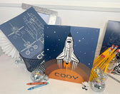 Astronaut Space Shuttle Personalized Binder Cover Set, Boy School ...