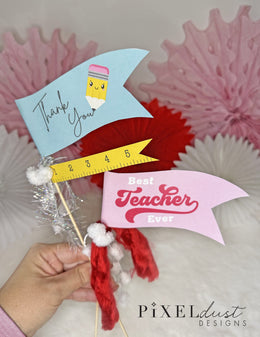 Teacher Appreciation Printable Gift Basket Set, Pennant Flags & Candy ...