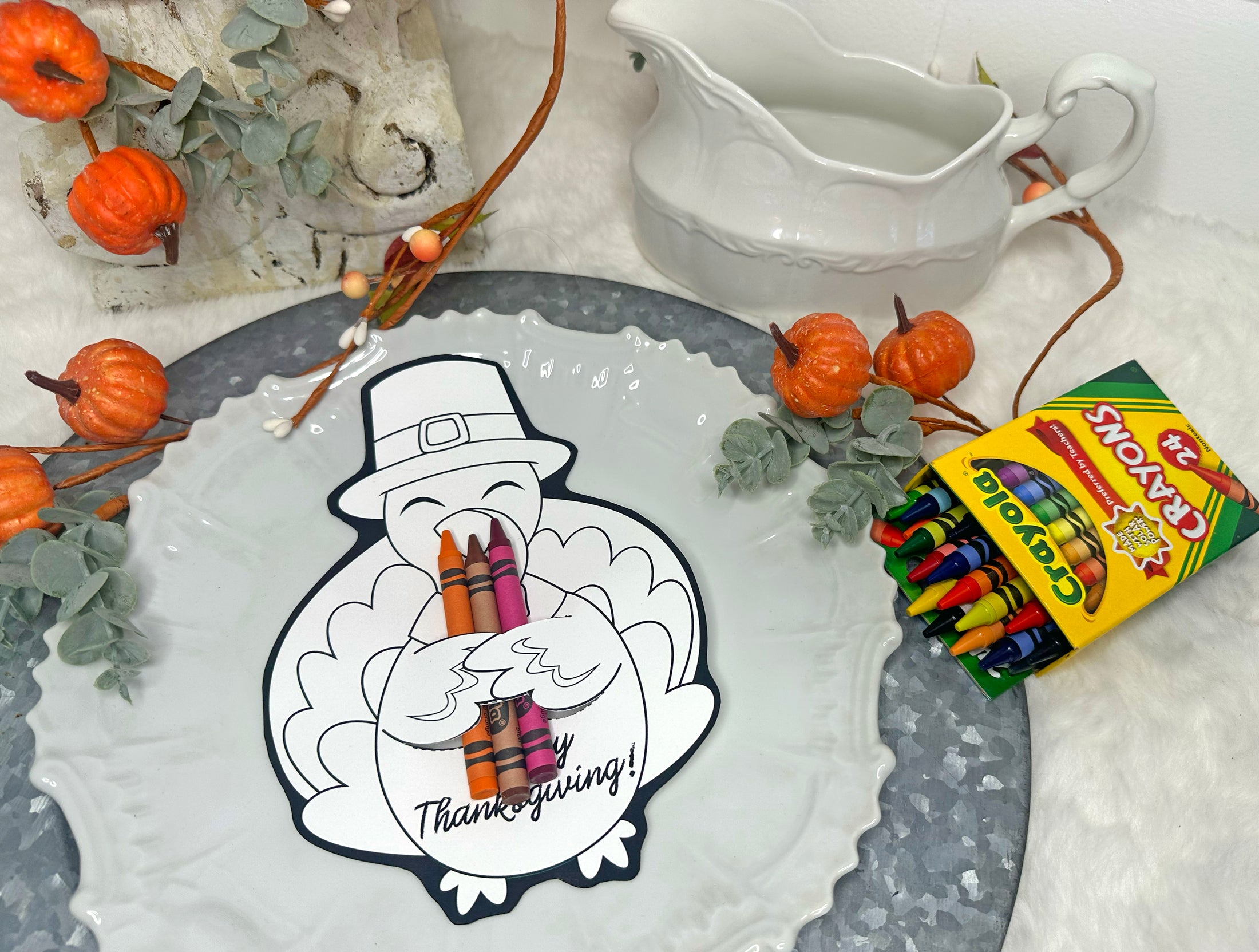 Thanksgiving Turkey Treat Holder Printable Card, Kids Placecard ...