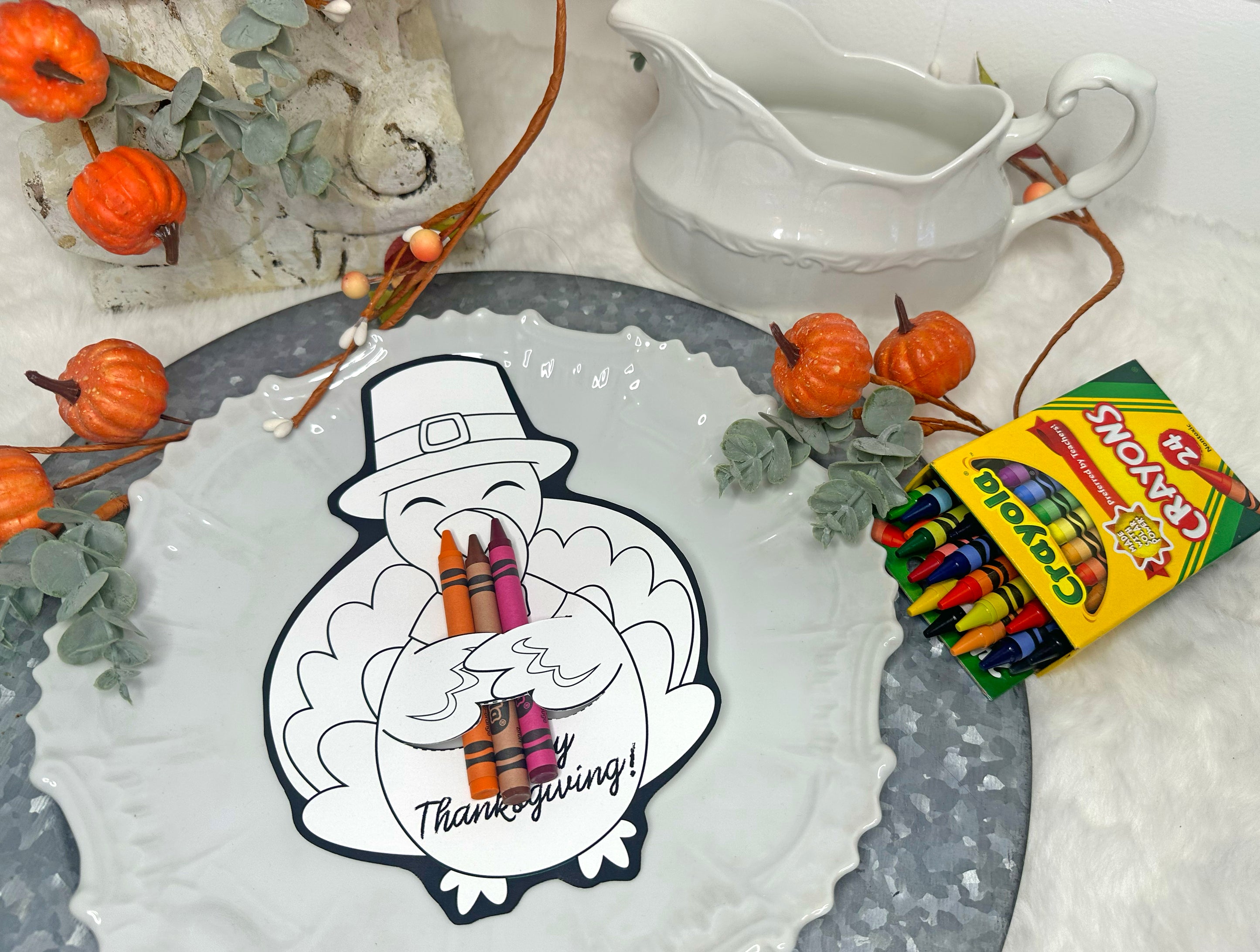 Thanksgiving Turkey Treat Holder Printable Card, Kids Placecard ...