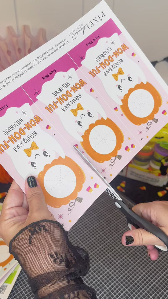 Play Dough Ghost Printable Halloween Treat Cards – Pixeldust Designs