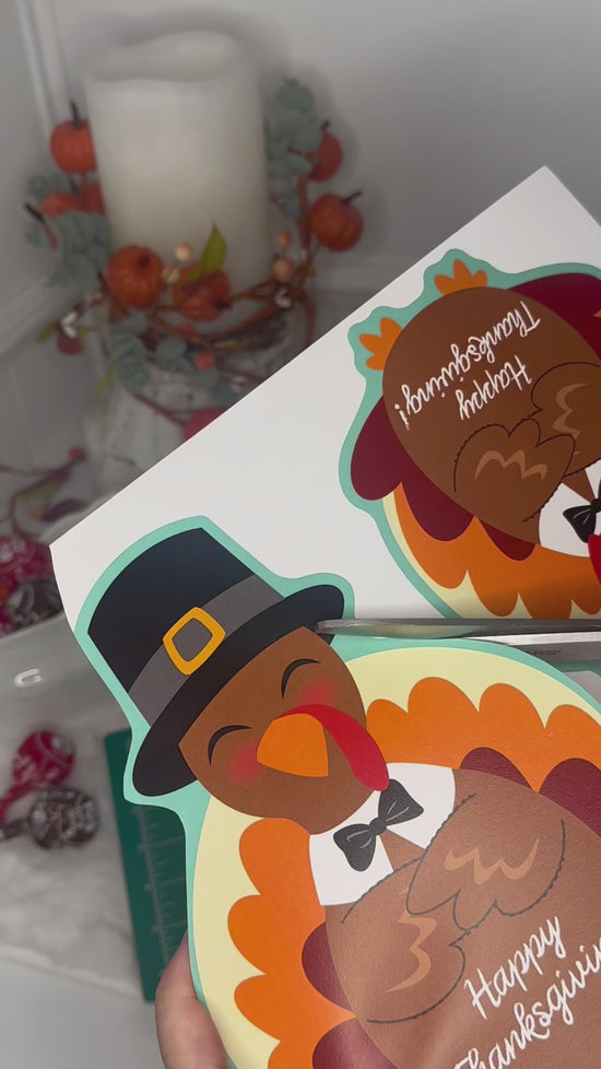 Thanksgiving Turkey Treat Holder Printable Card, Kids Placecard ...