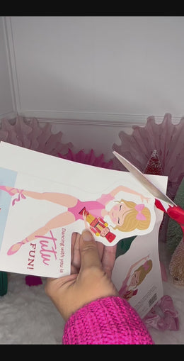 Nutcracker Ballet Scrunchie Cards, Printable Holiday Ballerina Treat C ...
