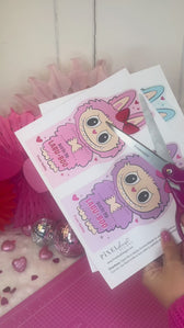 Cute Monster Bunny Printable Valentine Treat Holder Cards for Kids ...