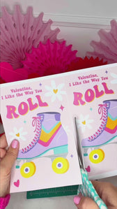 Retro Roller Skate Printable Classroom Valentine Cards for Kids ...