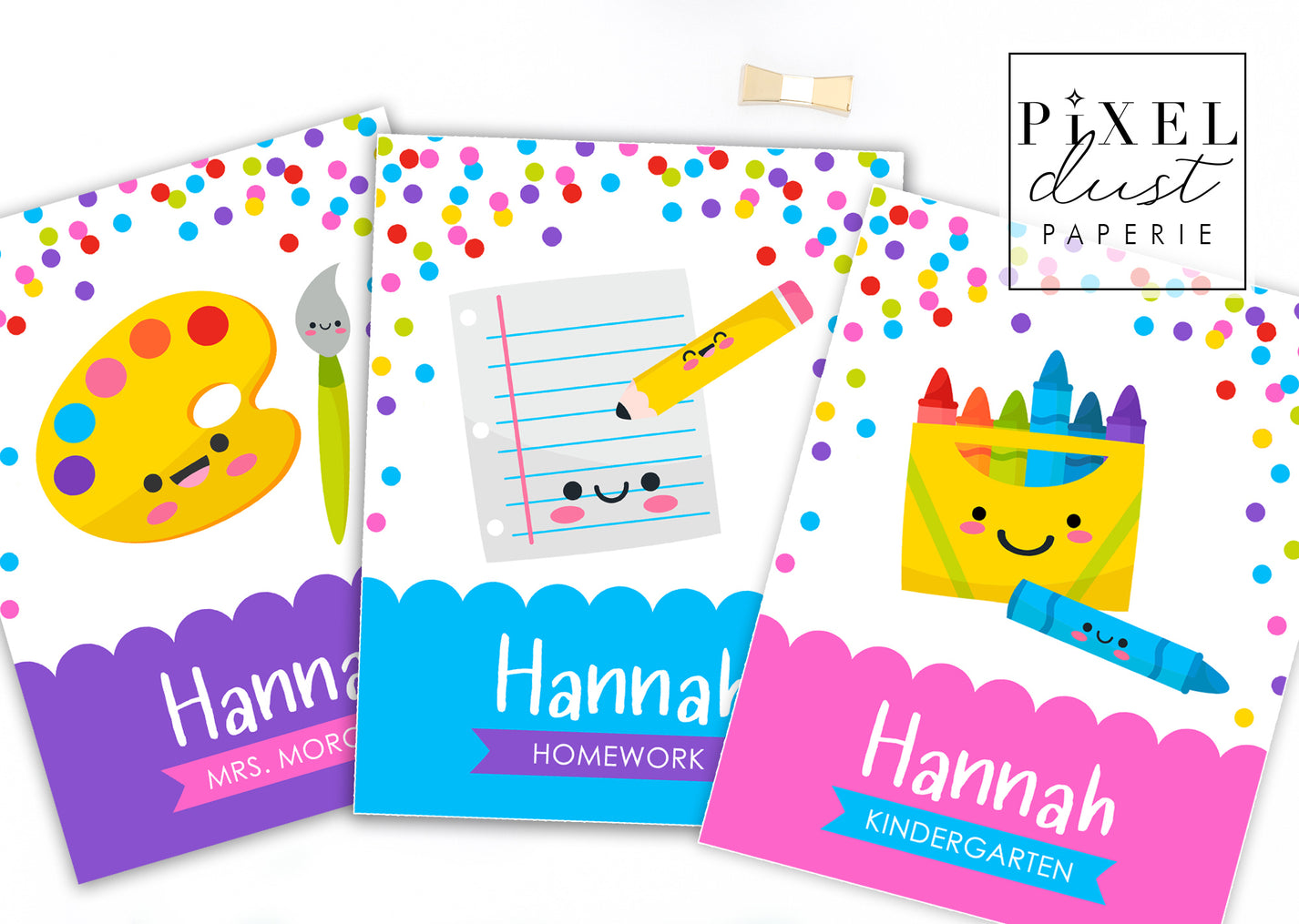 Cute School Kindergarten Binder Cover Set – Pixeldust Designs