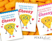 Cheesy Printable Valentines for Kids, Cheese Classroom Valentine Tags ...