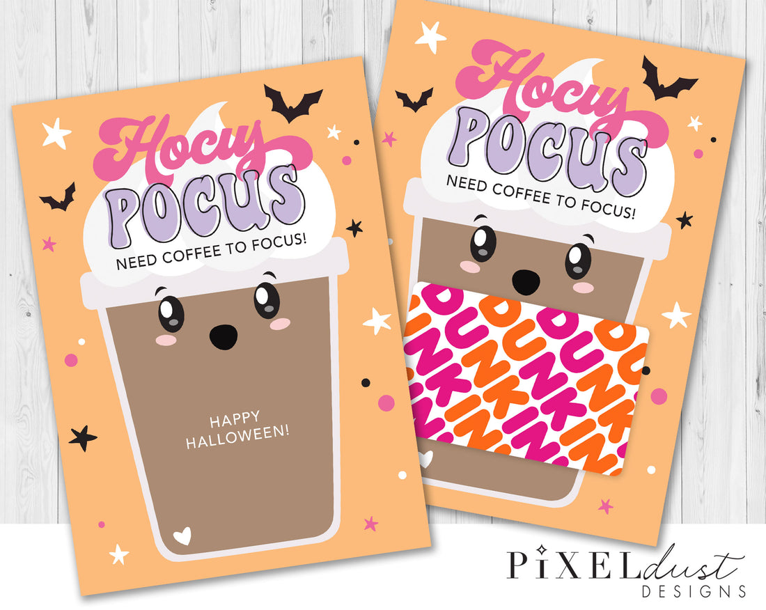 Hocus Pocus Halloween Coffee Gift Card Holder – Pixeldust Designs