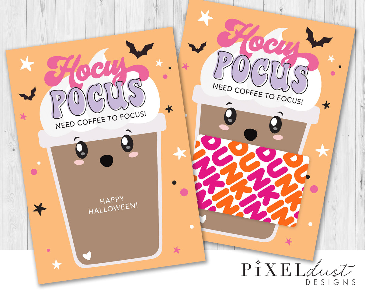 Hocus Pocus Halloween Coffee Gift Card Holder – Pixeldust Designs