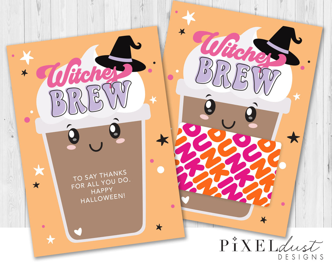 Witches Brew Halloween Coffee Gift Card Holder Teacher Gift – Pixeldust ...