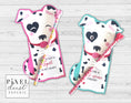 Dalmatian Puppy Dog Printable Valentine Treat Holder Cards for Kids ...