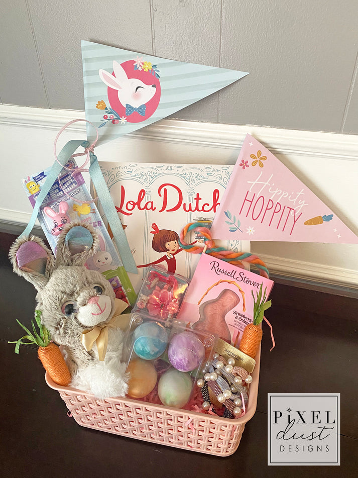 Hippity Hoppity Easter Bunny Pennant Flag Set – Pixeldust Designs