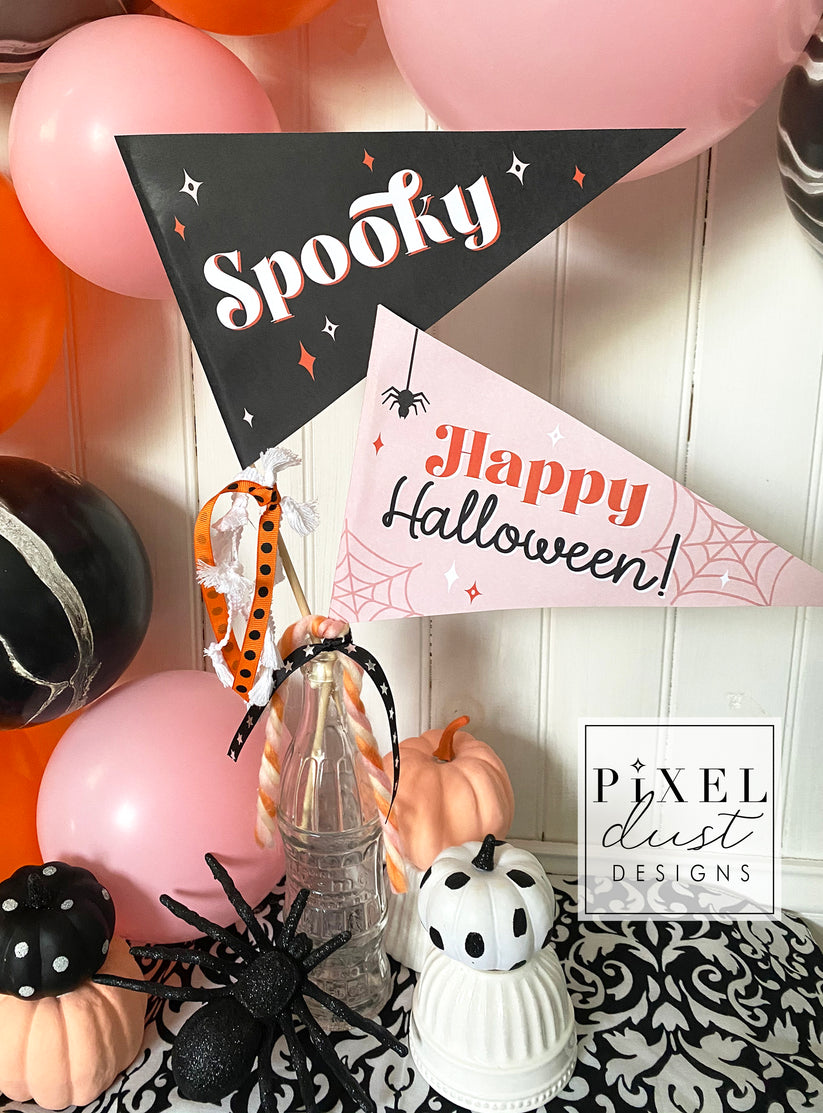 Halloween Printable Pennant Flags - Spooky Set – Pixeldust Designs