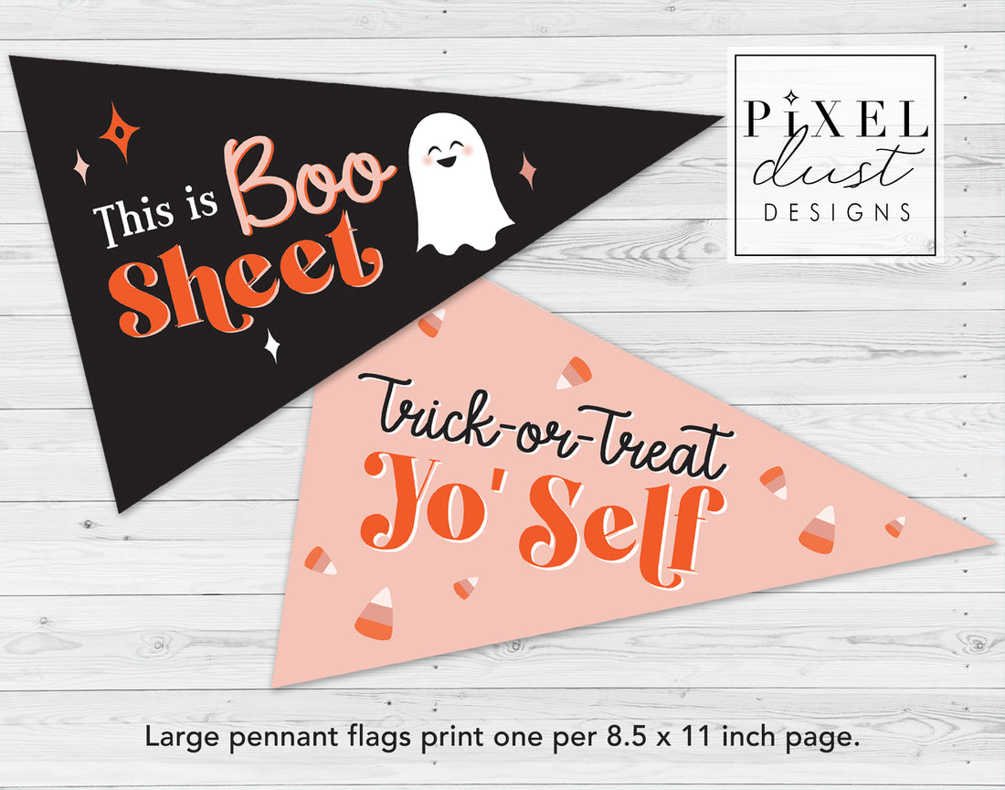Halloween Printable Pennant Flags, Fall Home Decor, Halloween Party ...