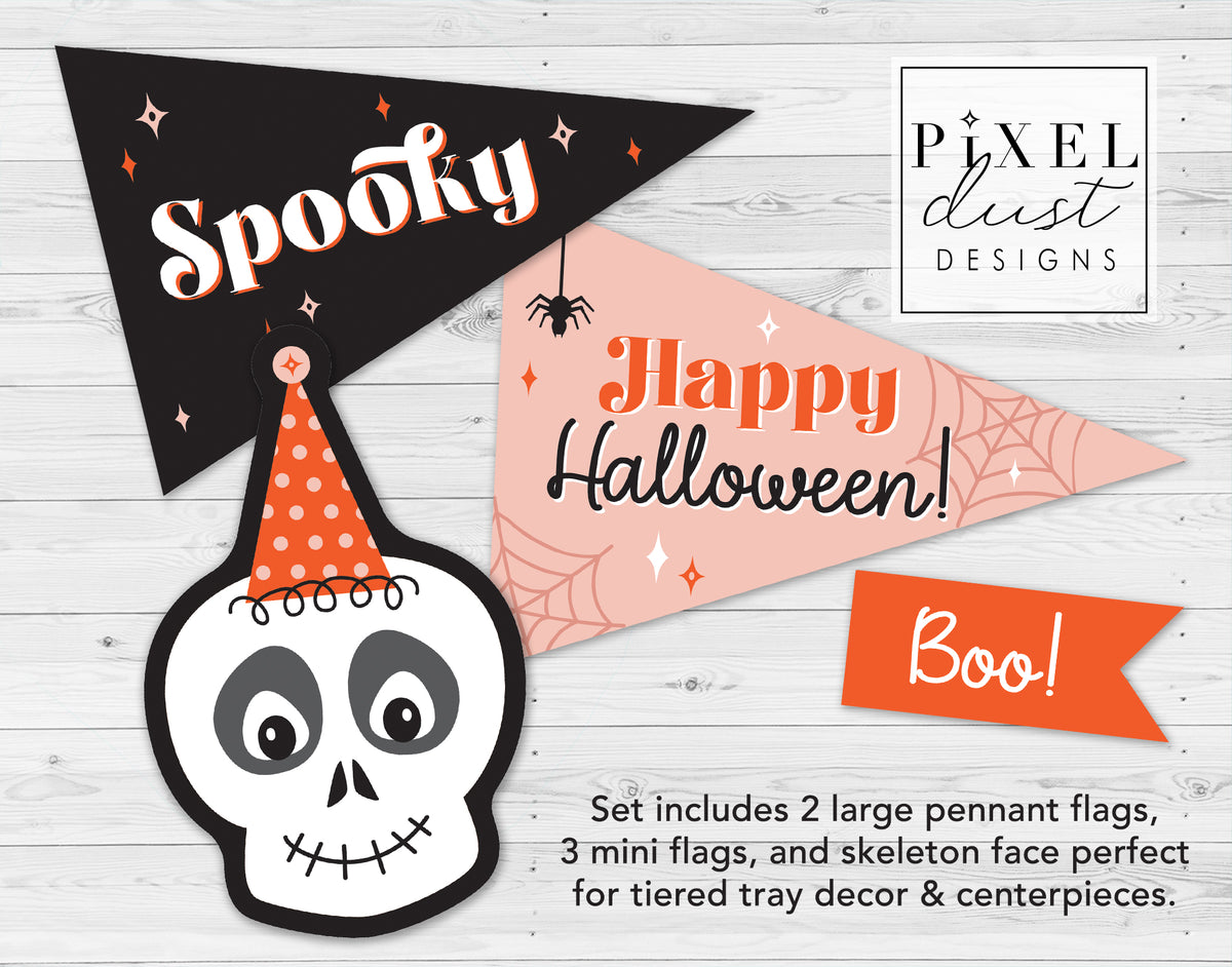 Halloween Printable Pennant Flags - Spooky Set – Pixeldust Designs