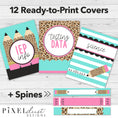 Leopard Print Editable Binder Covers and Spines – Pixeldust Designs