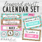 Leopard Print Classroom Calendar Set – Pixeldust Designs