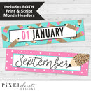 Leopard Print Classroom Calendar Set – Pixeldust Designs