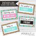 Leopard Print Classroom Calendar Set – Pixeldust Designs