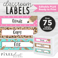 Leopard Print, Editable Sterilite Drawer Classroom Labels – Pixeldust ...