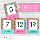 Leopard Print Number Posters for Elementary Classrooms – Pixeldust Designs