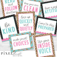 Leopard Print Classroom Rules Posters, Class Expectations School Poster ...