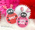 Love Bug Lollipop Printable Kid's Classroom Valentine Cards – Pixeldust ...