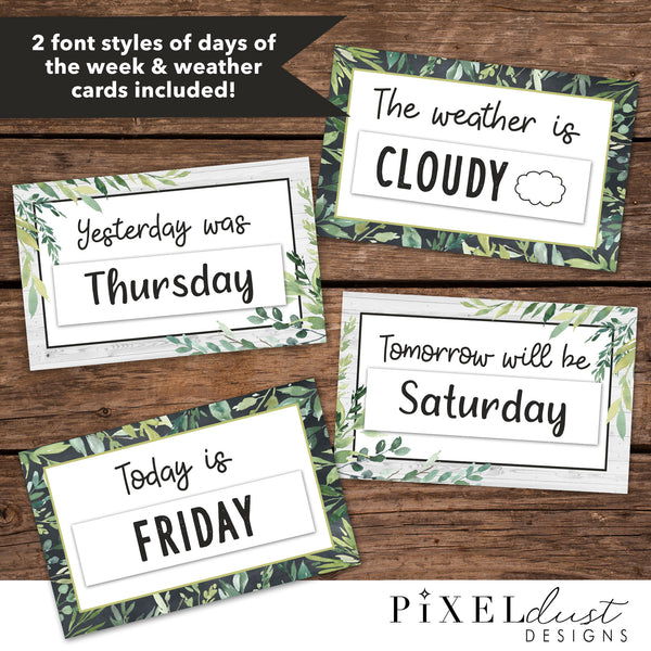 Magnolia Farmhouse Calendar Set | Weather Kit | Elementary Classroom ...