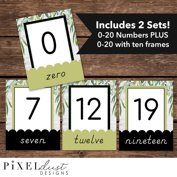 Magnolia Farmhouse 0-20 Number Posters | Ten Frames | Classroom Decor ...
