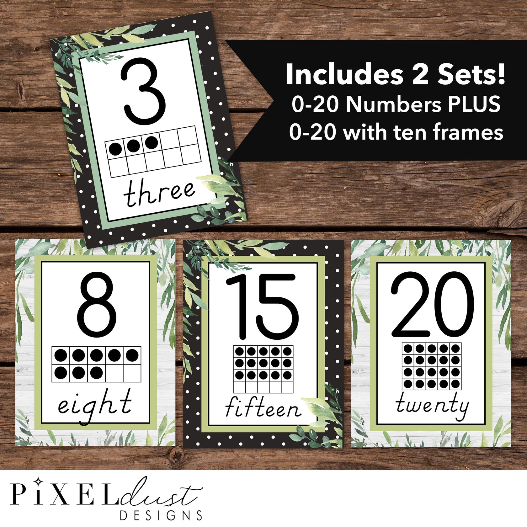 Magnolia Farmhouse 0-20 Number Posters | Ten Frames | Classroom Decor ...