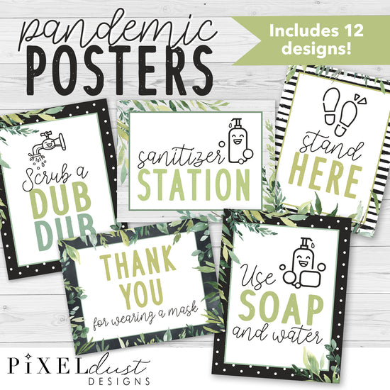 Farmhouse COVID Posters, Health and Hygiene Pandemic Poster for Kids ...