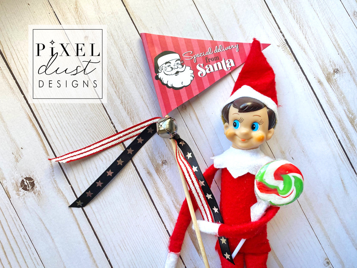 FULL SET of Elf on the Shelf Pennant Flags, Set of 16 Mini Pennant ...