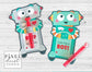 Robot Printable Valentine Treat Holder Cards for Kids – Pixeldust Designs